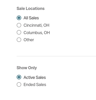 How do I find items near me?